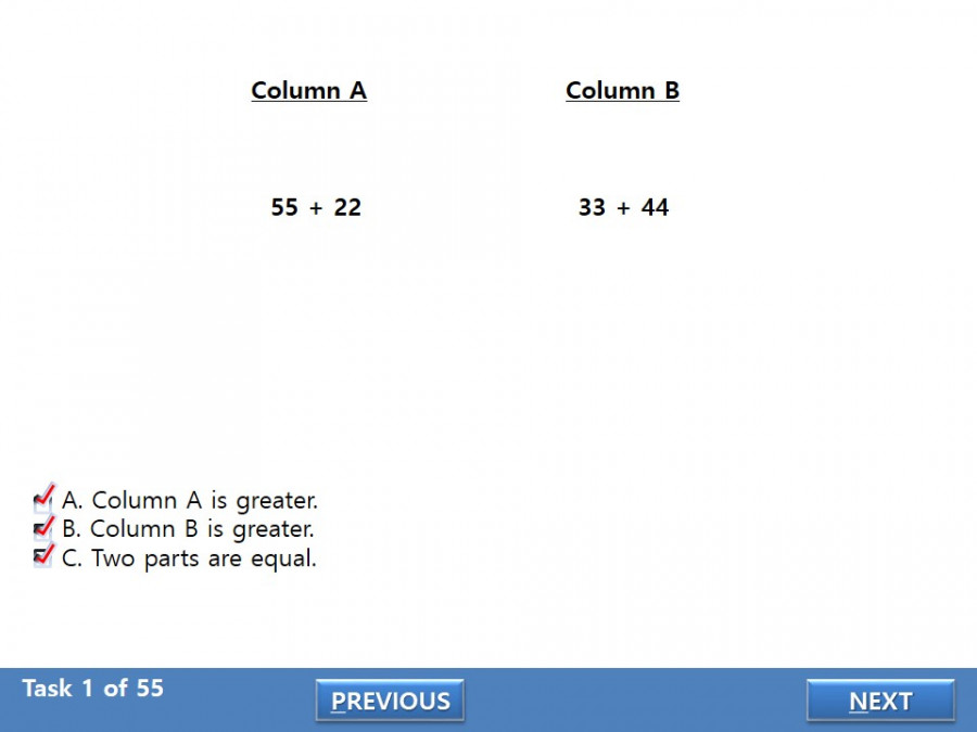 SCAT Math Elementary Level